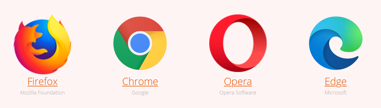 descarga firefox/chrome/opera/edge para actualizar tu navegador